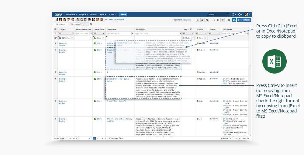 JExcel PRO: Copy Paste - MORESIMP